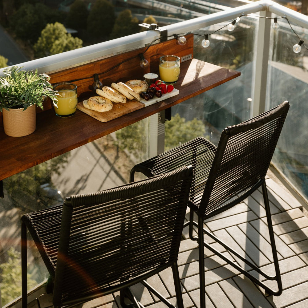Views Balcony ™ Bar | Folding Railing Bar Table for Patio