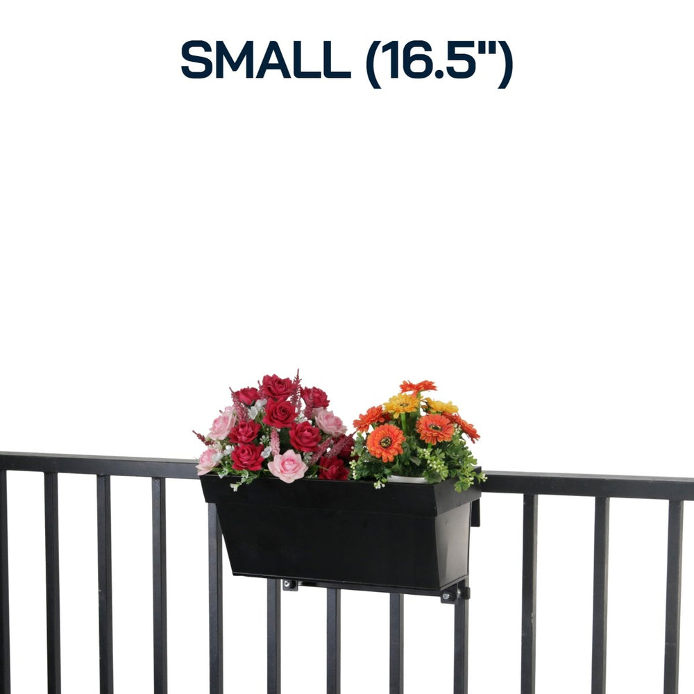 Outdoor Railing Planters with Adjustable Bracket System