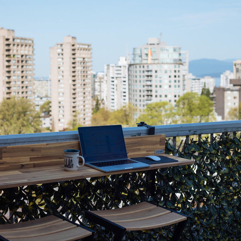 Views Balcony ™ Bar | Folding Railing Bar Table for Patio