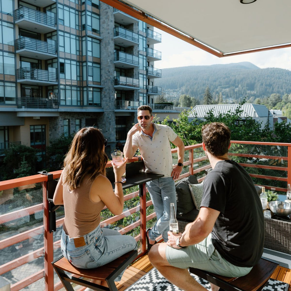 Views Balcony ™ Bar | Folding Railing Bar Table for Patio
