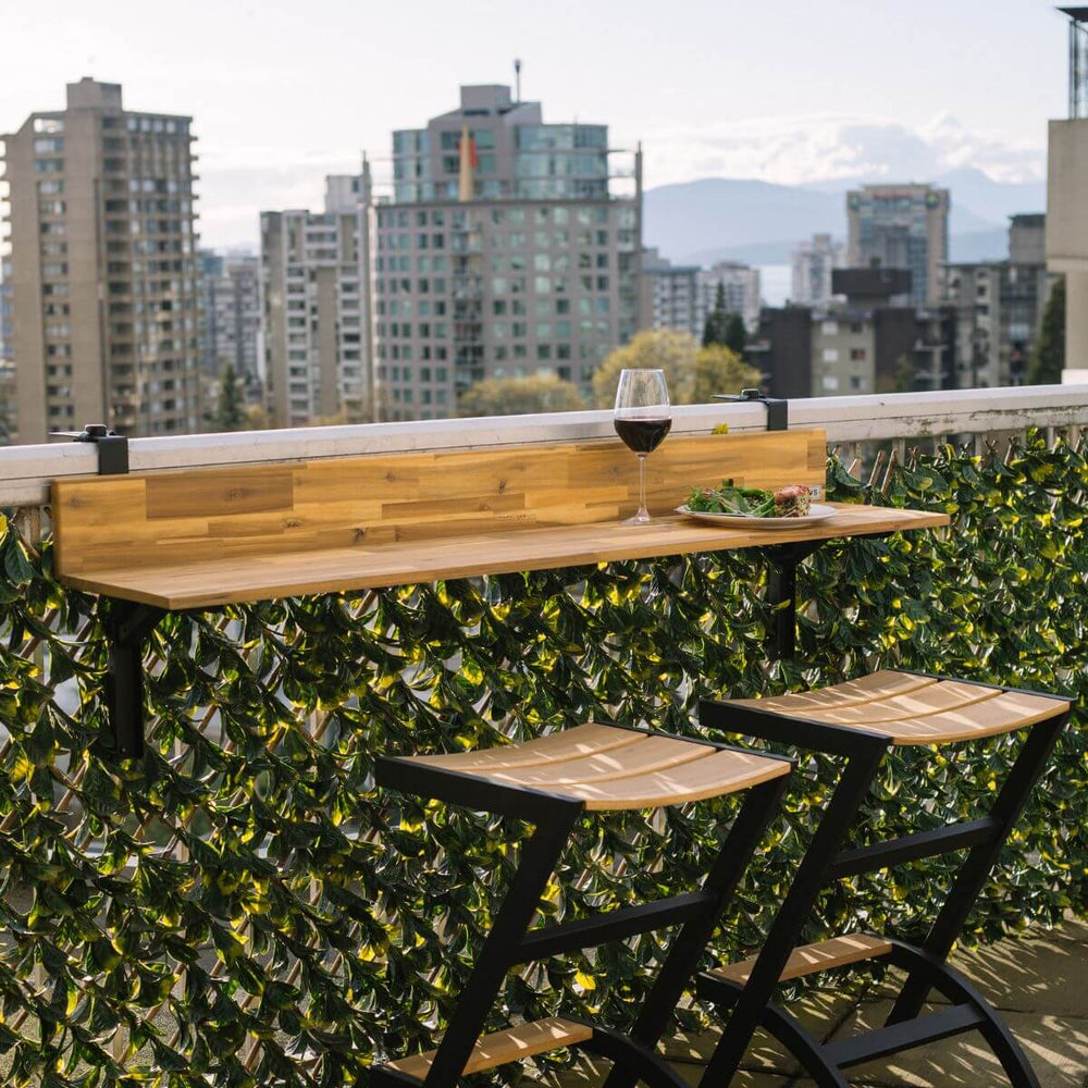 Views Balcony ™ Bar | Folding Railing Bar Table for Patio